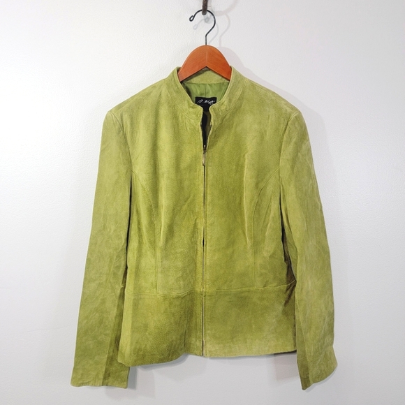 Russell Kemp | Jackets & Coats | Vintage Green Leather Suede Fitted ...